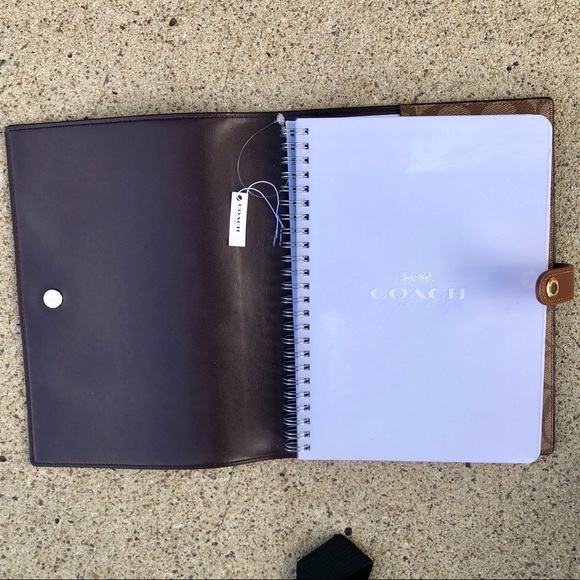 Coach | Office | Coach Notebook In Signature Coated Canvas Nwt | Poshmark